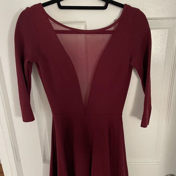 American Apparel | Dresses | American Apparel Deep V Mesh Mini Skater ...